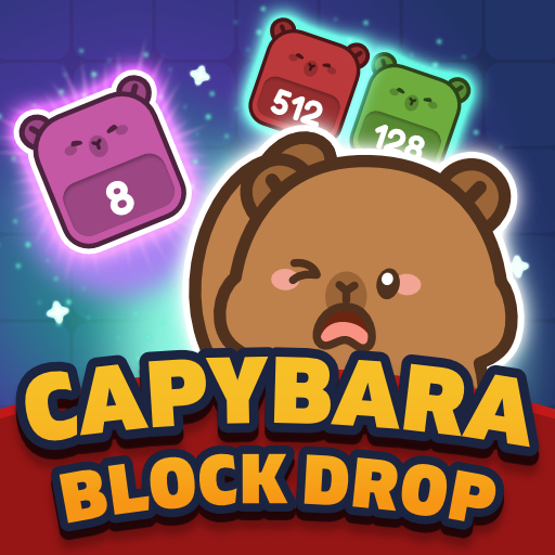 Capybara Block Drop：可爱的益智游戏，数字合并和组合挑战